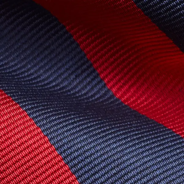 Ralph Lauren Striped Silk Repp Narrow Tie - Navy/red