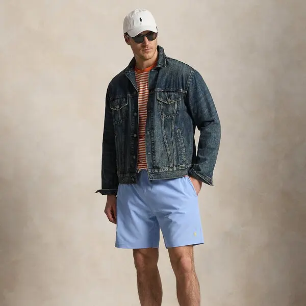 Ralph Lauren Traveler Stretch Classic Fit Swim Trunk - Austin Blue