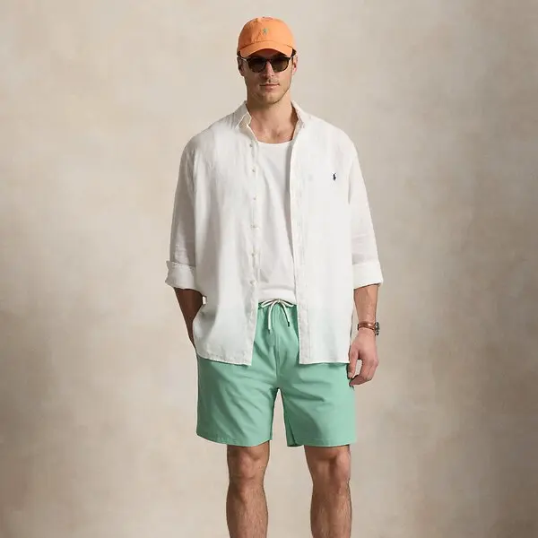 Ralph Lauren Traveler Stretch Classic Fit Swim Trunk - Celadon