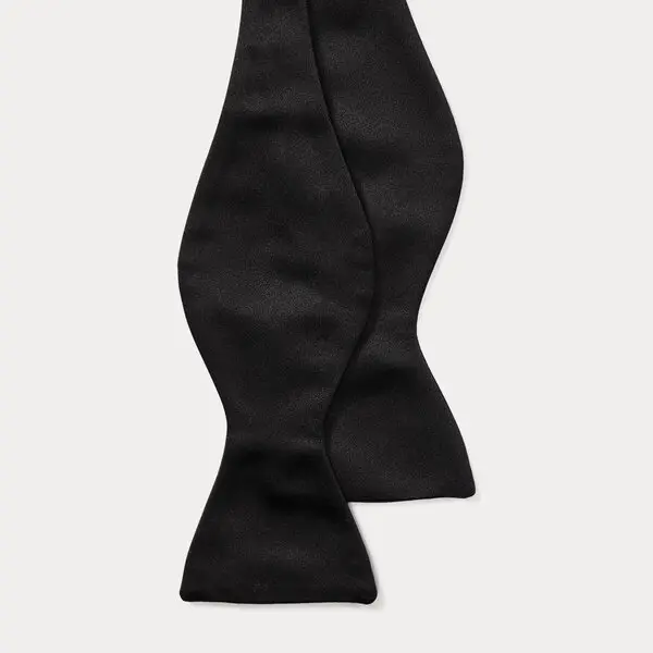 Ralph Lauren Silk Satin Bow Tie - Black
