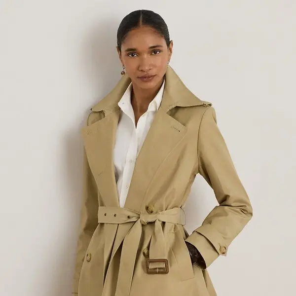 Ralph Lauren Double-breasted Cotton-blend Trench Coat - Birch Tan