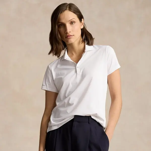 Ralph Lauren Classic Fit Tour Polo Shirt - Ceramic White