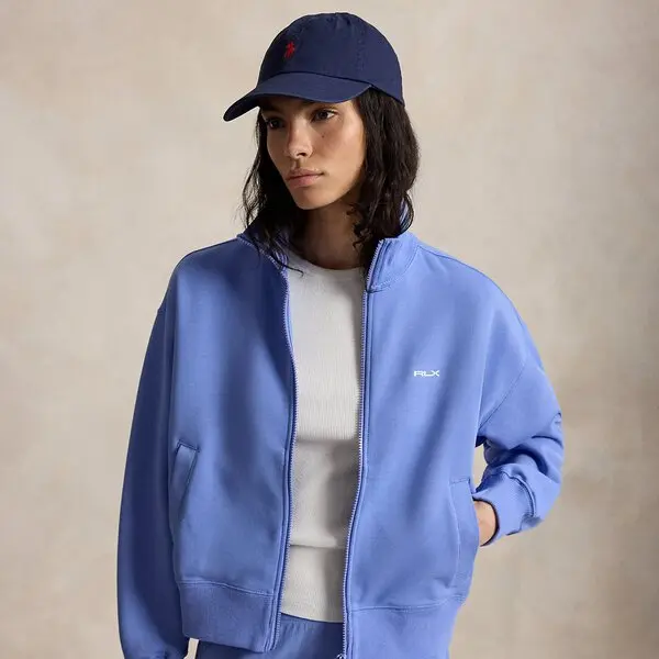 Ralph Lauren Double-knit Full-zip Sweatshirt - Blue Mist