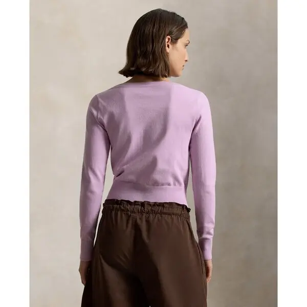 Ralph Lauren Cotton-blend Boatneck Sweater - Soft Lilac