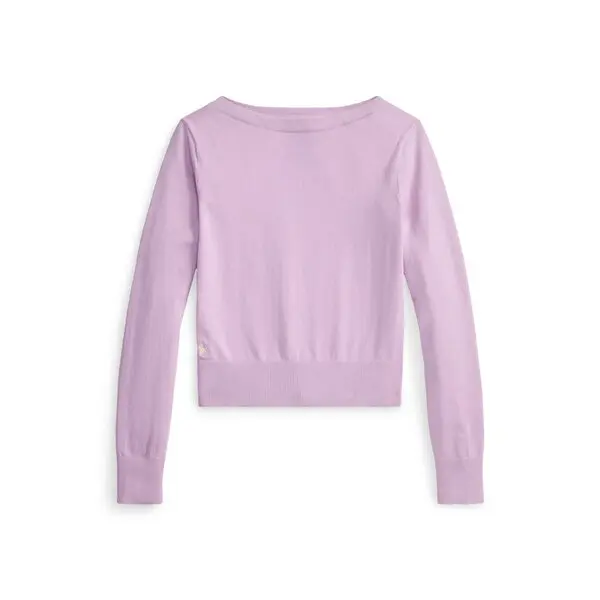 Ralph Lauren Cotton-blend Boatneck Sweater - Soft Lilac