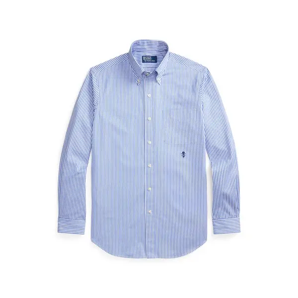 Ralph Lauren Classic Fit Striped Poplin Shirt - Blue/white
