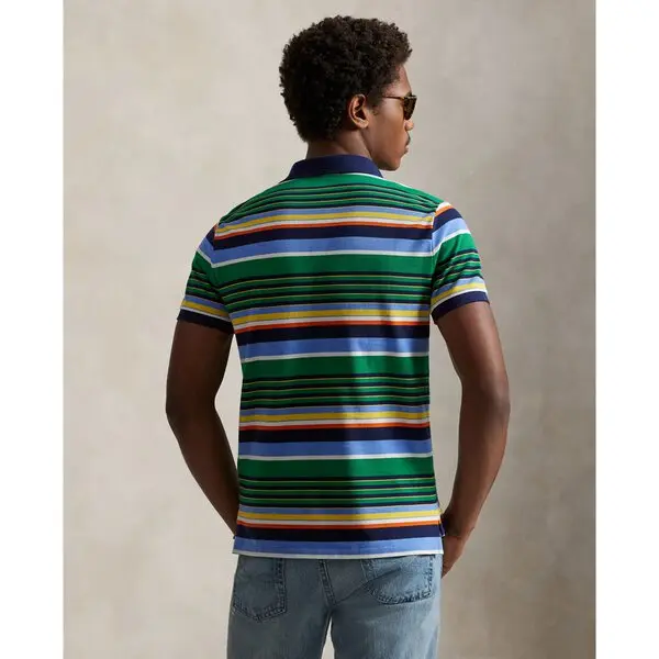 Ralph Lauren Classic Fit Striped Mesh Polo Shirt
