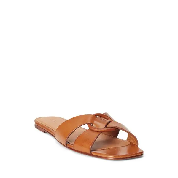 Ralph Lauren Leather O-ring Sandal - Cuoio