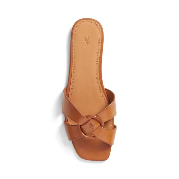 Ralph Lauren Leather O-ring Sandal - Cuoio