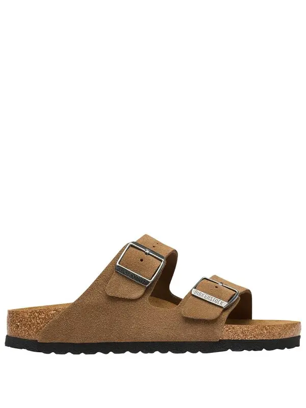 BIRKENSTOCK Arizona Suede Leather Sandals - Green