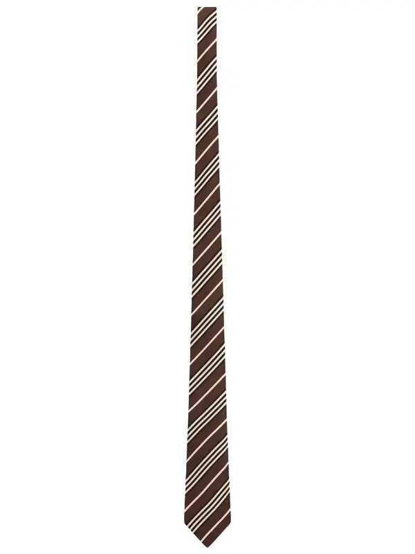 Saint Laurent Striped Silk Tie