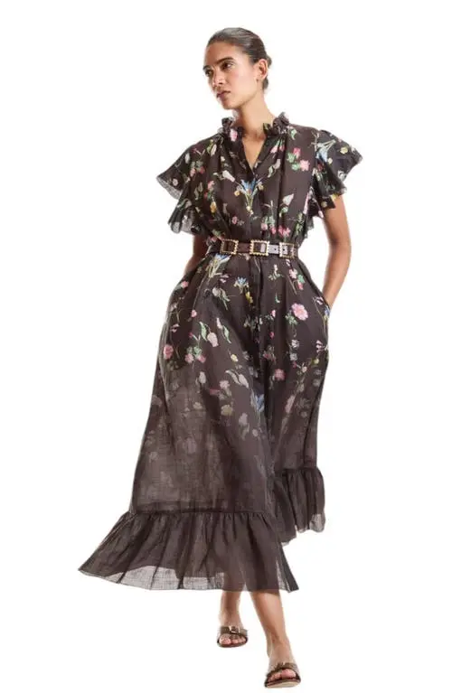 Cynthia Rowley Ramie Kaftan - Brown
