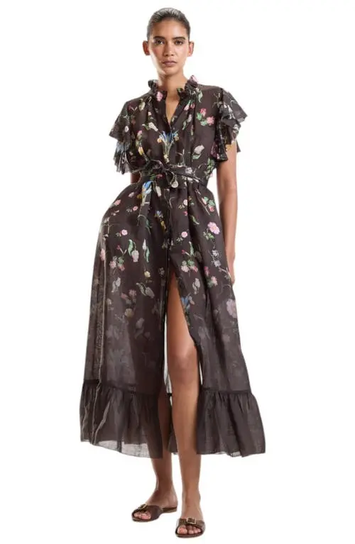 Cynthia Rowley Ramie Kaftan - Brown