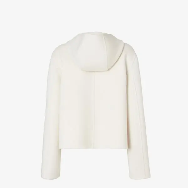 Fendi Wool Hooded Jacket - White
