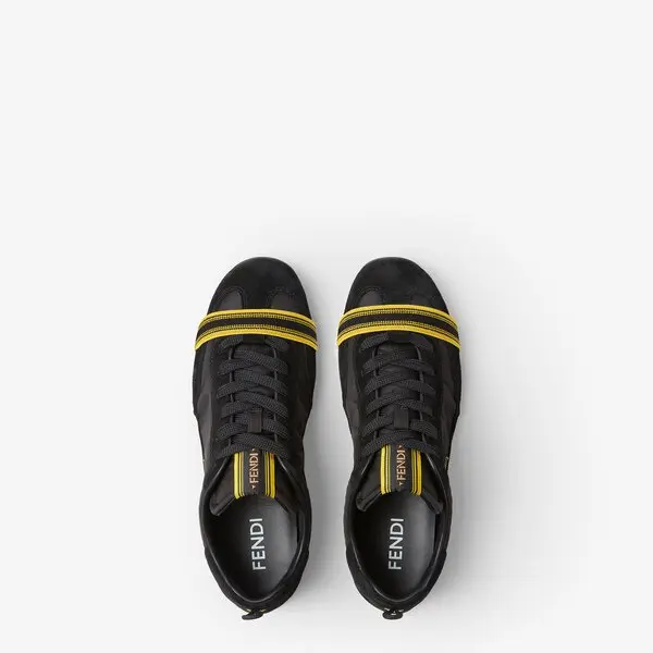 Fendi Wrap Lace-up Trainers - Black