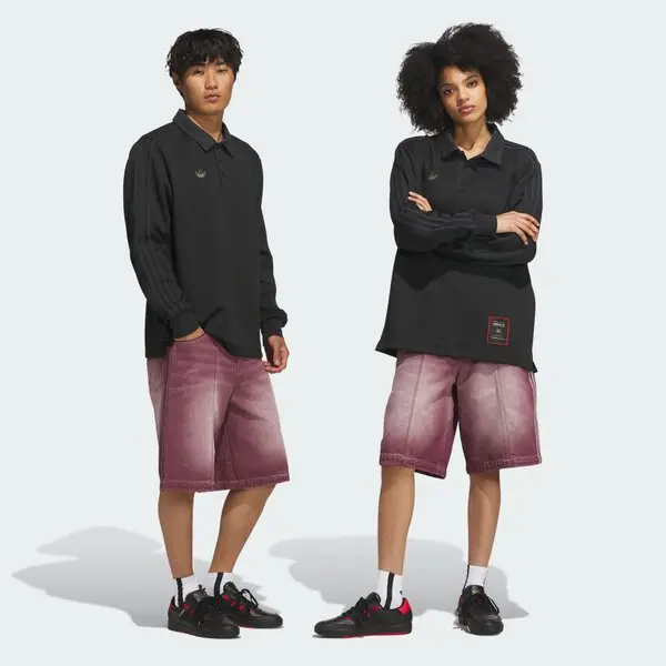 Adidas Skateboarding X Tyshawn Washed Denim Shorts - Maroon