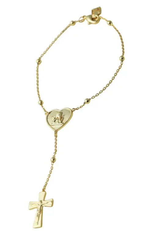 THE M JEWELERS Angel Cross Rosary Hand Chain
