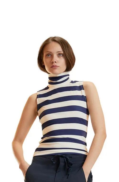 Cynthia Rowley Sutton Sleeveless Turtleneck - Navy