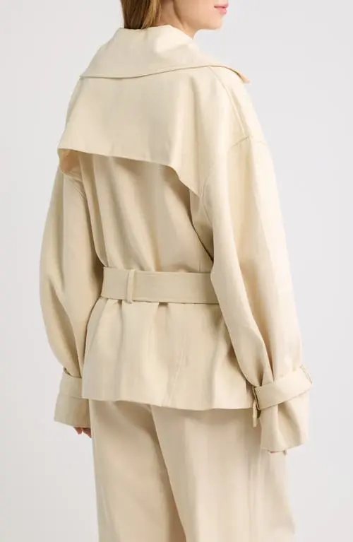 Oddmuse Double Breasted Belted Short Trench Coat
