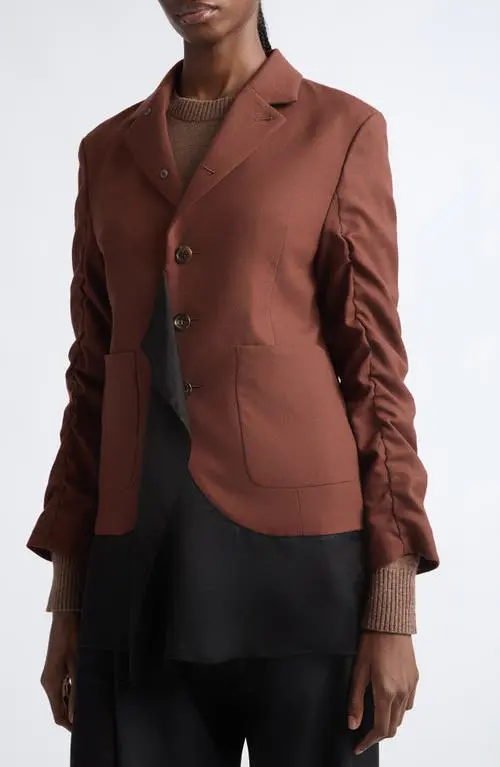 Undercover Wool Blazer With Sheer Hem