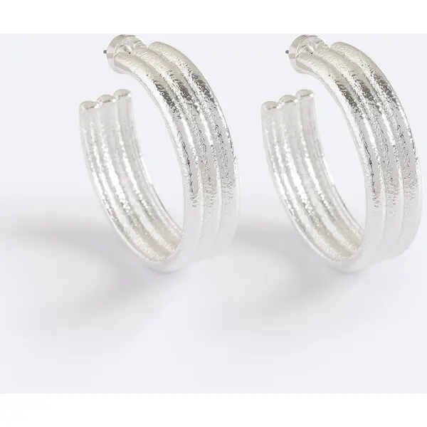 EMMA PILLS Wave Hoops - Silver
