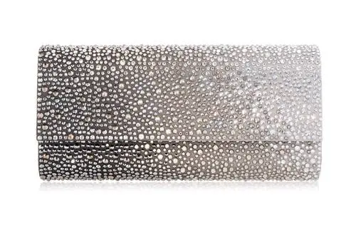 Judith Leiber Perry Gradient Clutch - Ebonized Platinum