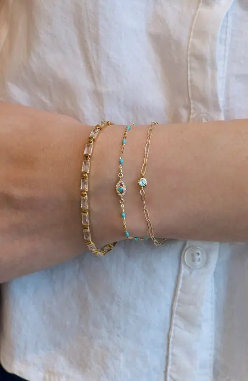 Anzie Evil Eye Pavé Diamond Bracelet