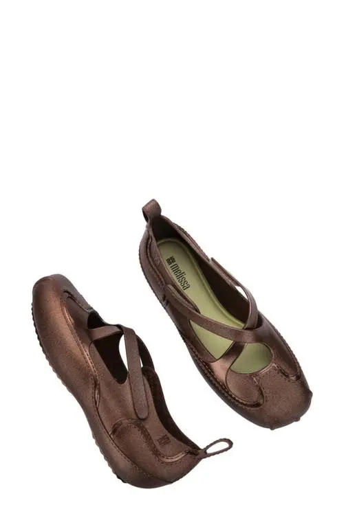 Melissa Aira Water Resistant Mary Jane Sneaker - Bronze/green