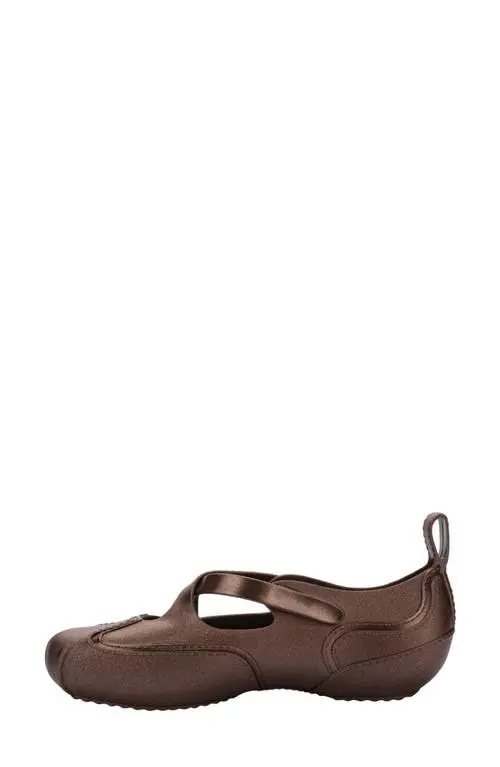 Melissa Aira Water Resistant Mary Jane Sneaker - Bronze/green