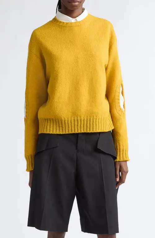 Undercover Cutout Wool Crewneck Sweater - Yellow