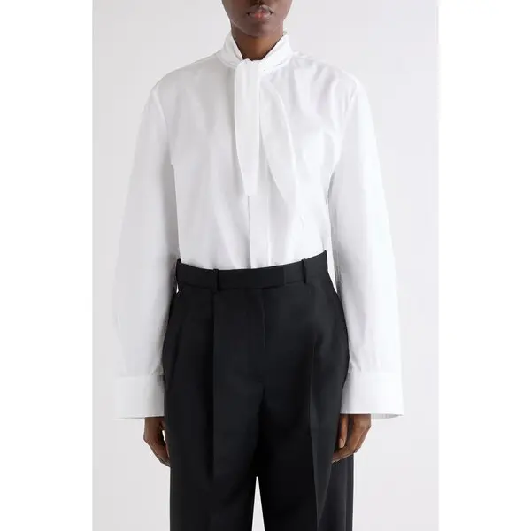Givenchy Small Bow Button-up Shirt - White