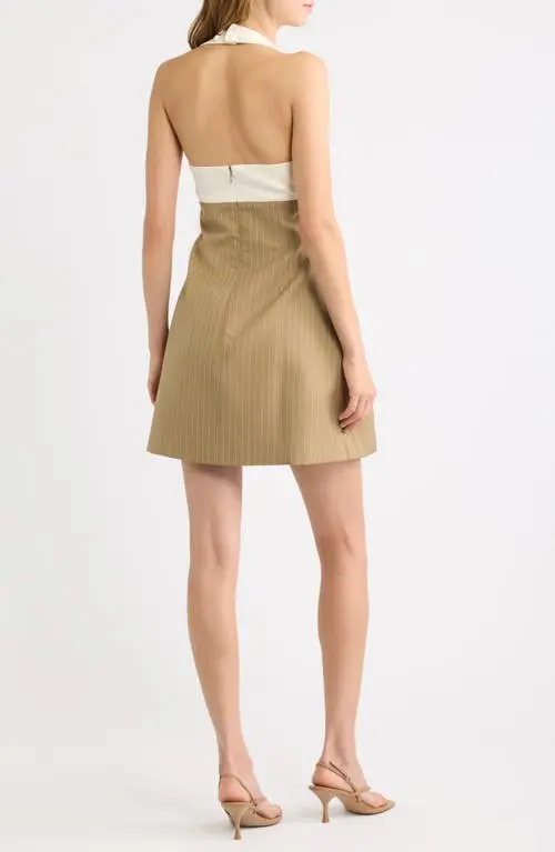 Oddmuse Pinstripe Halter Minidress