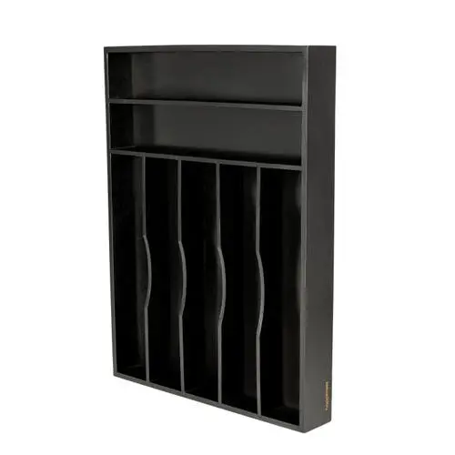 HAPPIMESS Hudson Modern Farmhouse Handcrafted 7-slot Kitchen Drawer Organizer - Black