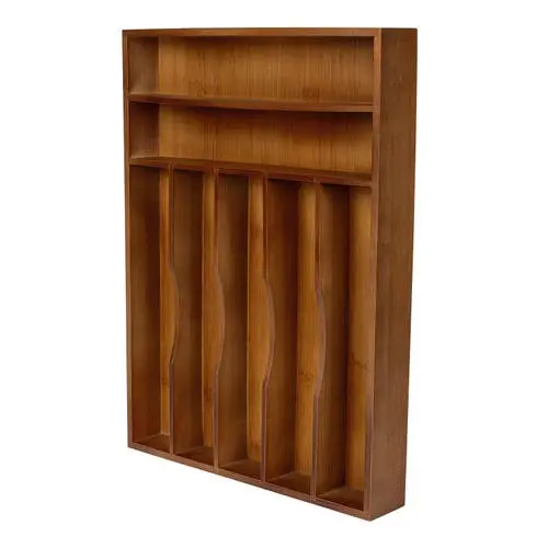 HAPPIMESS Hudson Modern Farmhouse Handcrafted 7-slot Kitchen Drawer Organizer - Brown