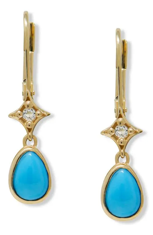 Anzie Jac & Jo Emilia Topaz & Drop Earrings - Turquoise