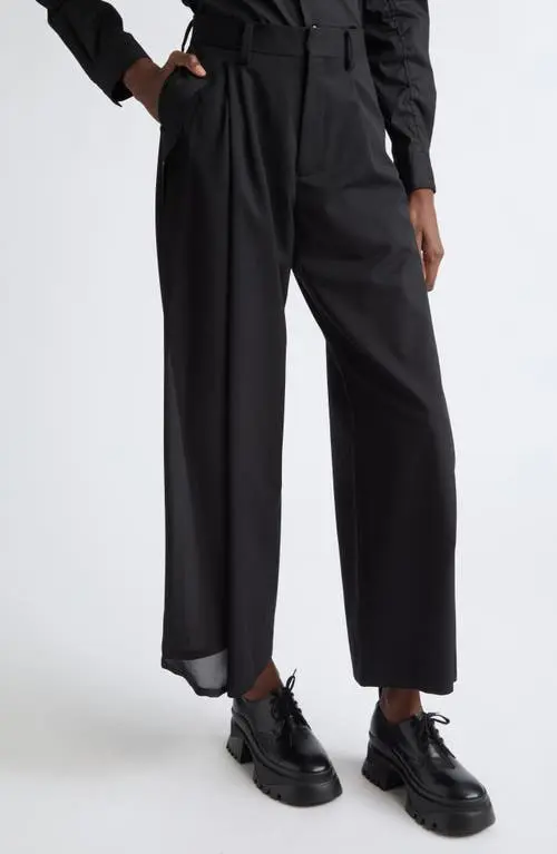 Undercover Wide Leg Pants With Ruffled Panels