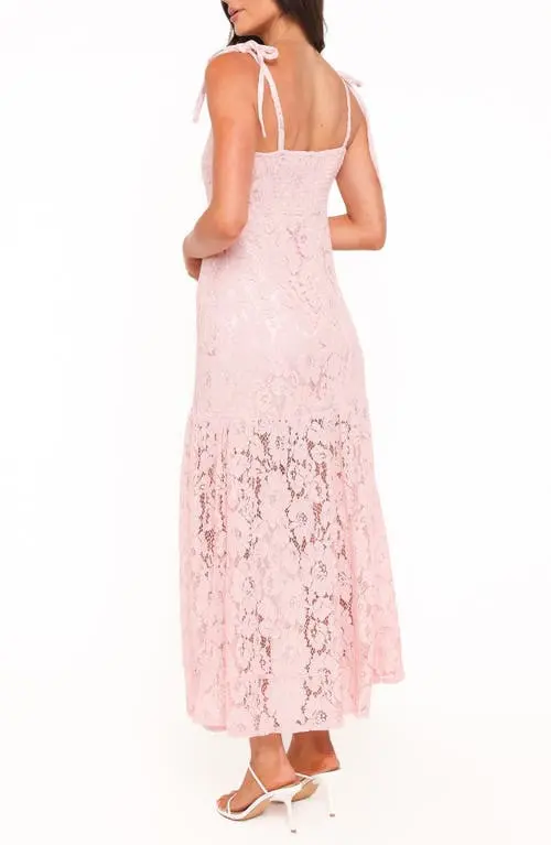 PETAL & PUP Lace Tie Strap Maxi Dress