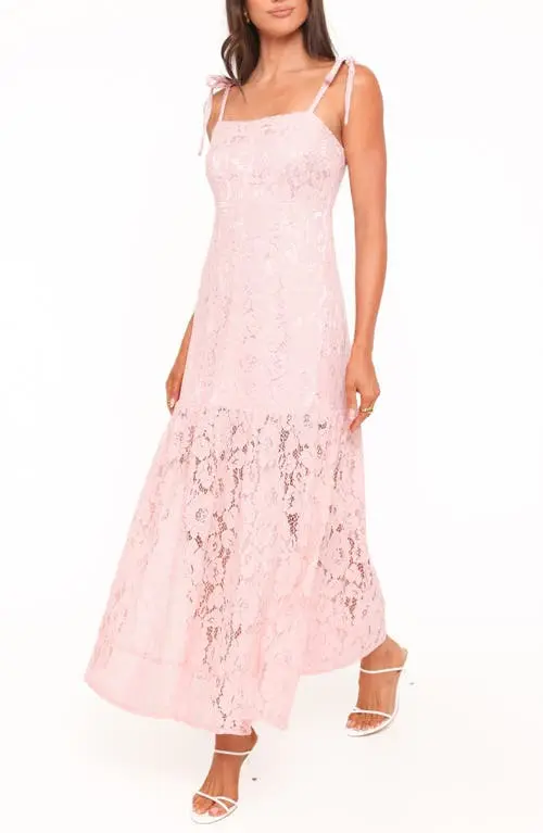 PETAL & PUP Lace Tie Strap Maxi Dress