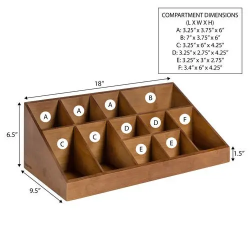 HAPPIMESS Bambury Minimalist Handcrafted Cup And Condiment Station - Brown