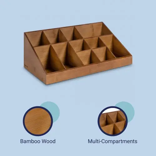 HAPPIMESS Bambury Minimalist Handcrafted Cup And Condiment Station - Brown