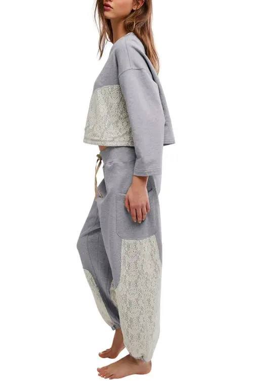 Free People Sunday Best Lace-trim Pajama Lounge Set