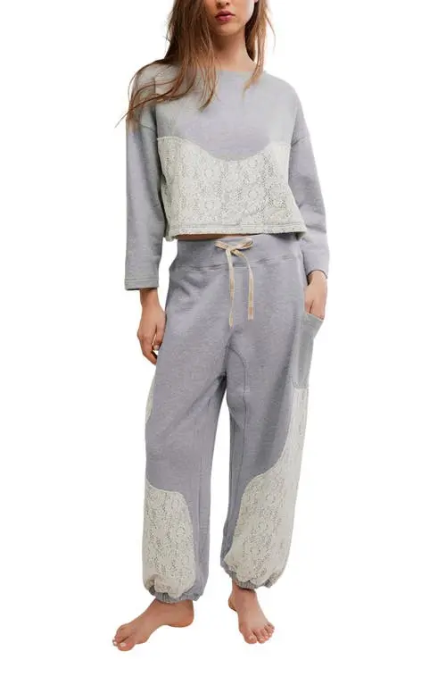 Free People Sunday Best Lace-trim Pajama Lounge Set