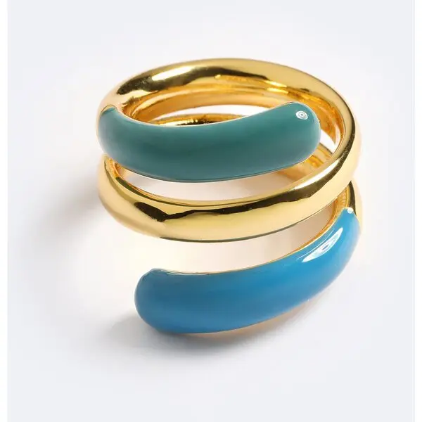 EMMA PILLS Double Strobe Ring - Denim