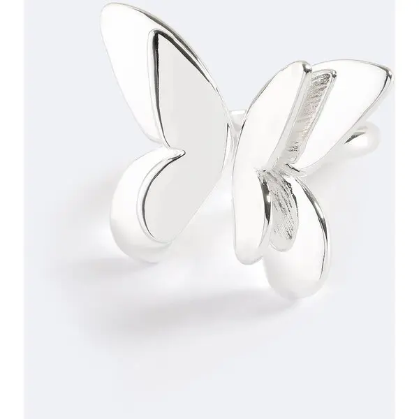 EMMA PILLS Butterfly Effect Statement Ring - Silver