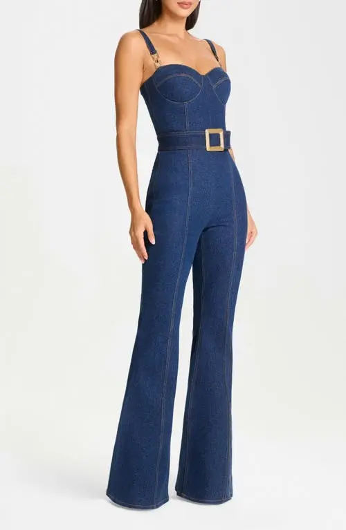 NADINE MERABI Harley Denim Jumpsuit