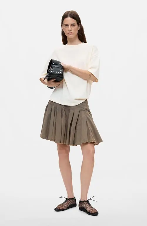 Desigual Pleated Cotton Miniskirt