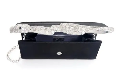 Judith Leiber Serpent Clutch With Crystal Embellishment