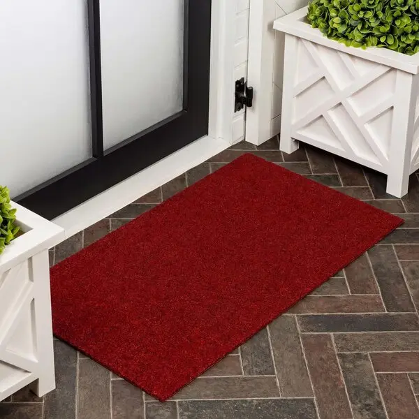 JONATHAN Y Peater Classic Casual Commercial Natural Coir Indoor/outdoor Mat - Red