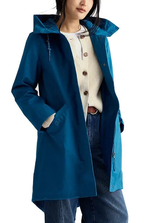 SEASALT CORNWALL Waterproof Hooded Linen & Cotton Coat