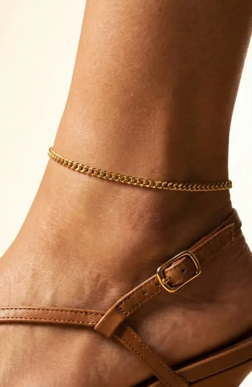 Argento Vivo Flat Chain Anklet